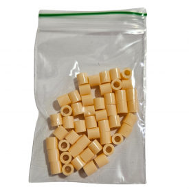 ANILHA ABERTA PLÁSTICA P/ MARCAÇÃO 3 mm CREME - 50 UN